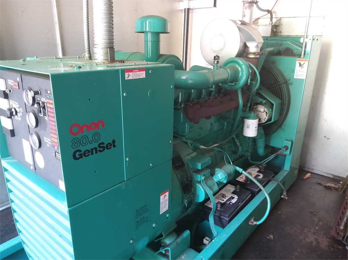 80KW ONAN GENERATOR 3 PHASE Online Government Auctions of Government Surplus | Municibid