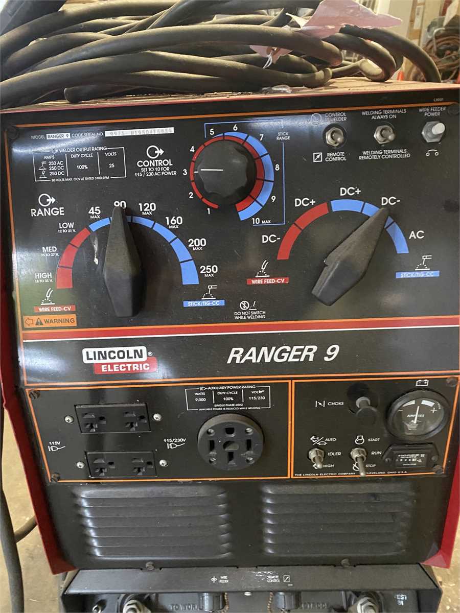 Lincoln Electric Ranger 9 Welder Online Government Auctions of ...