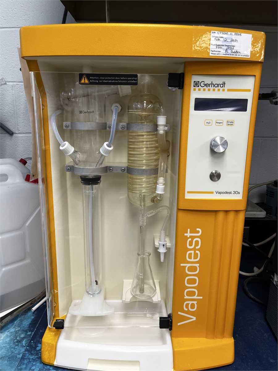 Gerhardt Vapodest TKN analyzer Online Government Auctions of Government ...