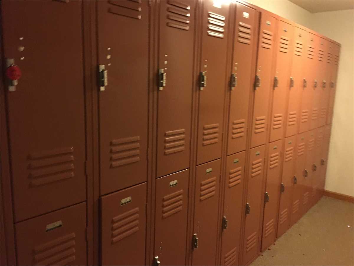 2-tier orange Penco lockers without legs Online Government Auctions of ...