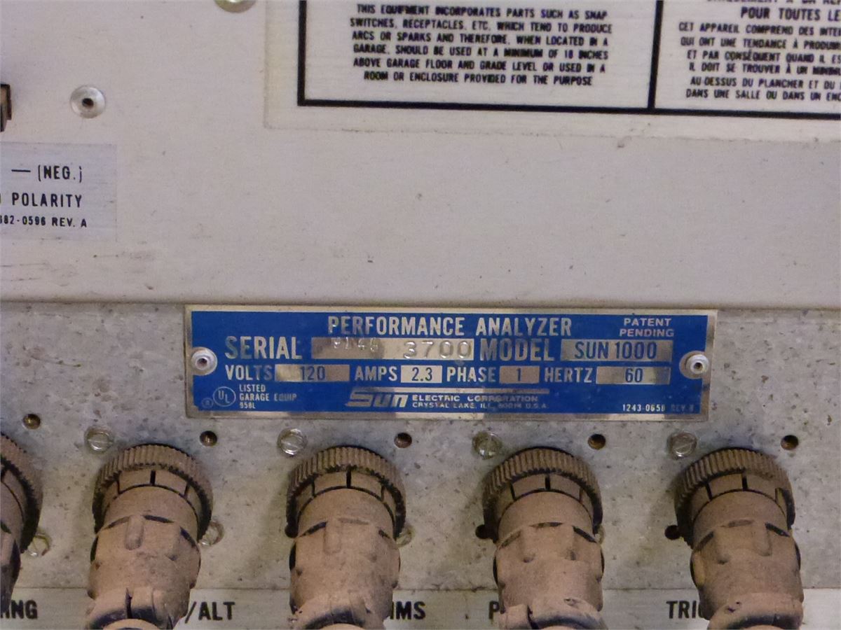 Sun Sleuth Two Automotive Performance Analyzer Sun 1000 Online Government Auctions of Government ...