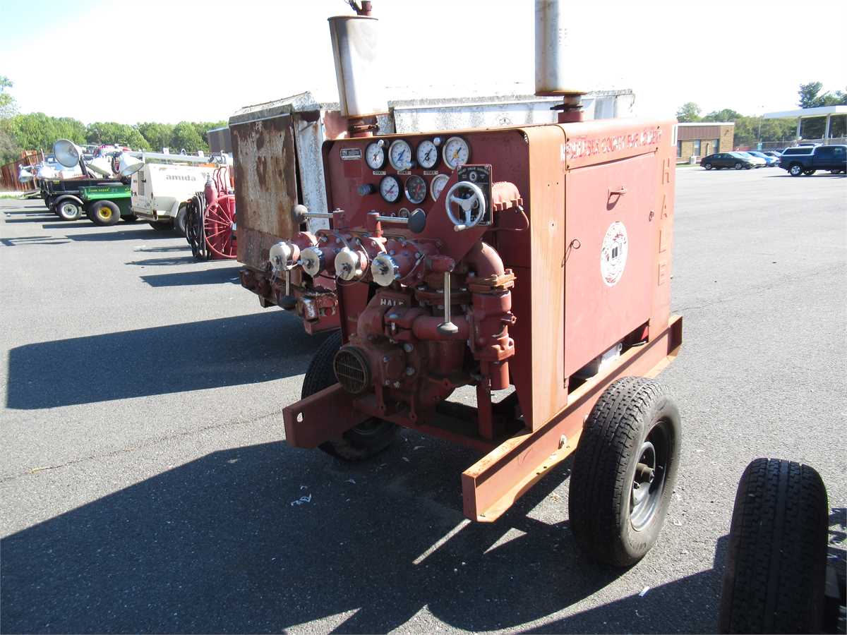 Lot R-24 Hale Mobile Fire Pump Trailer Online Government Auctions of ...