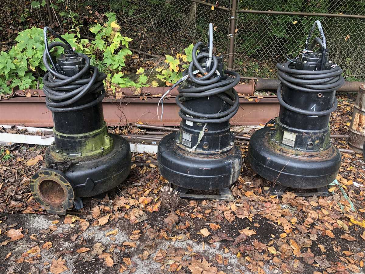 (3) Flygt 3201 Submersible/Electric Motor-Driven Pumps Online ...