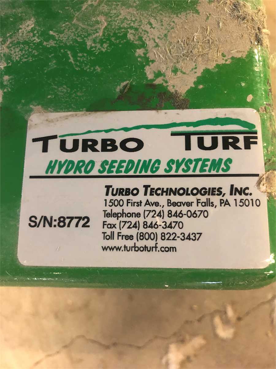 Turbo Turf Hydroseeder Online Government Auctions of Government Surplus ...