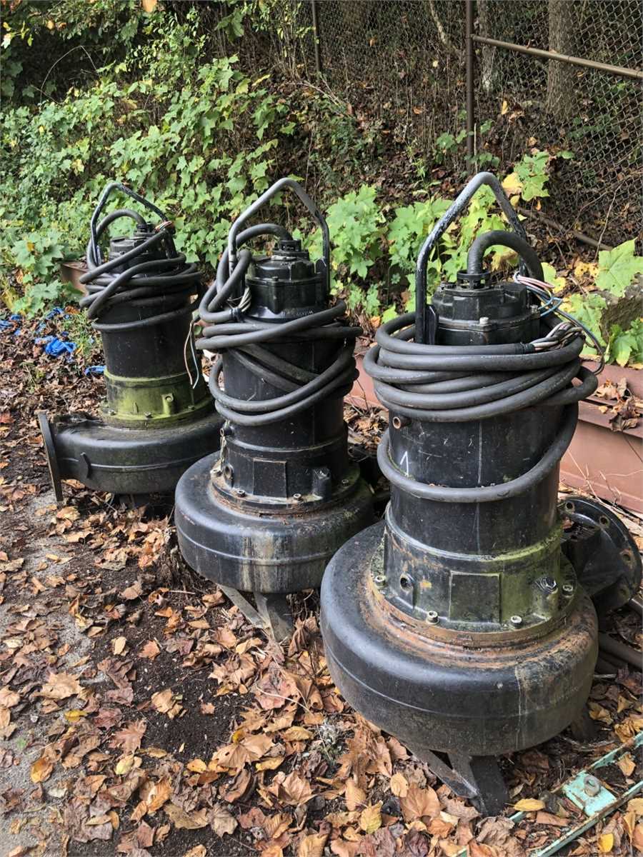 (3) Flygt 3201 Submersible/Electric Motor-Driven Pumps Online ...